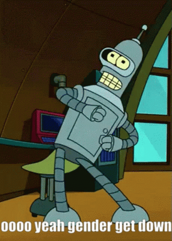 Гифка "Bender, Futurama, Gender, Dance, Get down on it, Oooh yeah ...