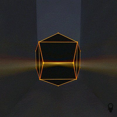 Гифка "Многоугольник, Анимация, 3д, C4d, Движение, Нарисованное ...