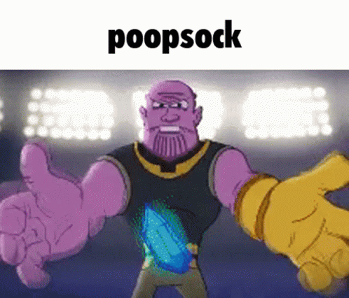 Гифка "Thanos, Thanos beatboxing, Poop, Poopsock, Sock, Thanos snap ...
