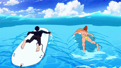 Гифка "Love Surfing Anime Movie Water Sea Masaaki Yuasa Ocean Science ...