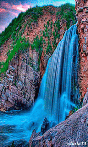 Гифка "Sweet cascade, Flowing water, Natures beauty", лучшая gif ...